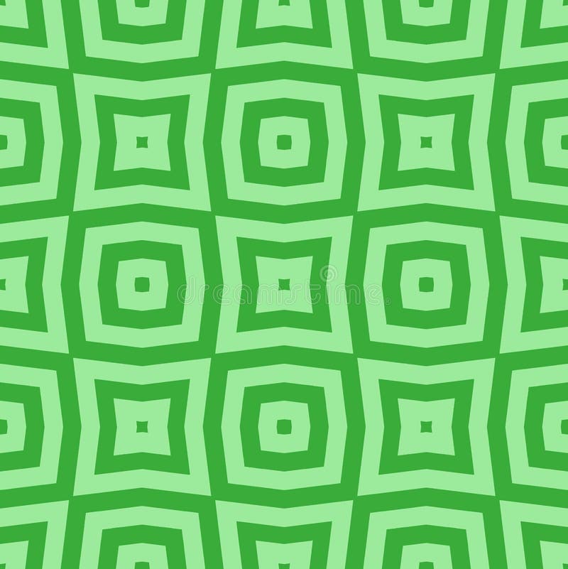 Seamless Two Tone Green Op Art Wavy Psychedelic Lines and Squares ...
