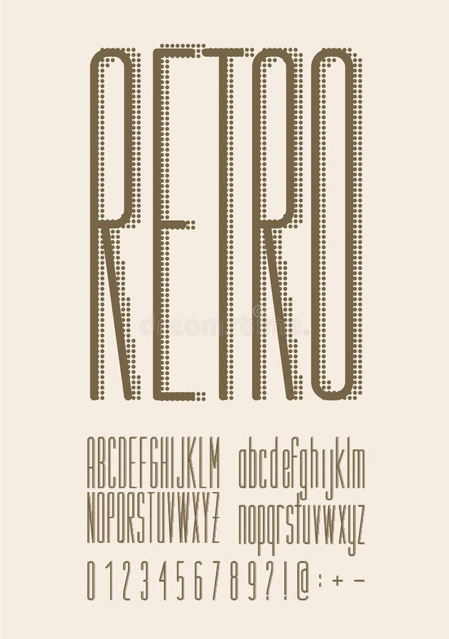 Retro Type Font, Vintage Typography ,Illustratiom EPS10. Alphabet ...
