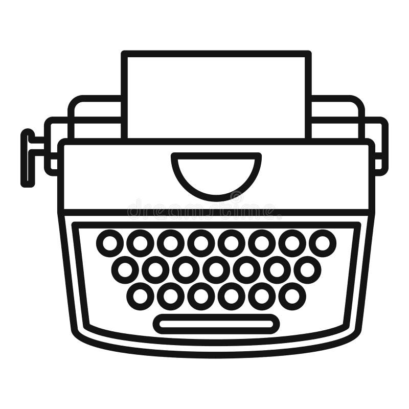 Vintage Typewriter Outline Stock Illustrations – 842 Vintage Typewriter ...