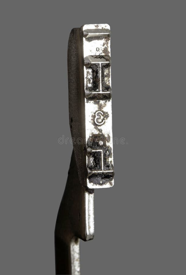 Retro Typewriter Macro Letter I Stock Image - Image of message ...