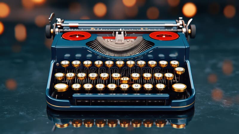 Retro Typewriter Sticker Collage Background for Digital Projects Stock ...