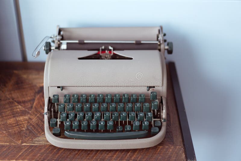 Retro Typewriter on the Table Stock Photo - Image of corona, article ...