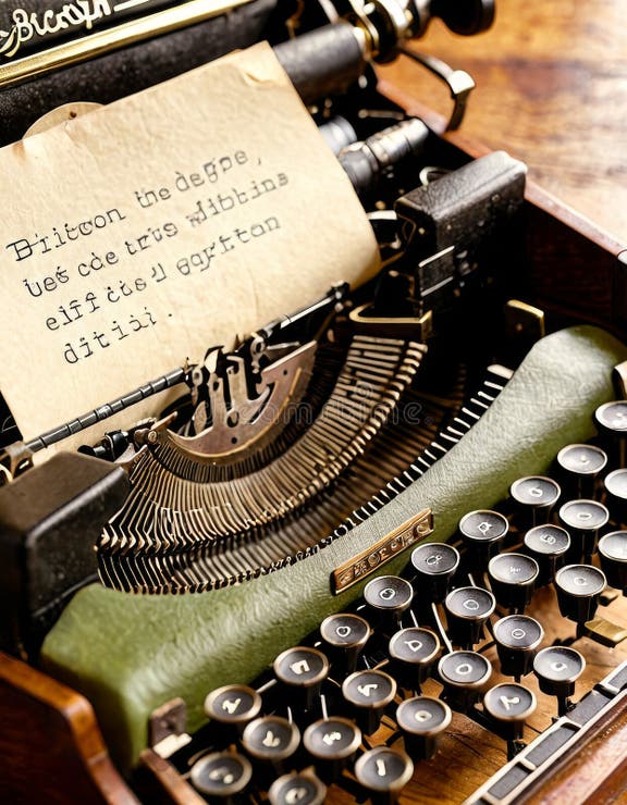 Retro Typewriter with Typed Script Stock Photo - Image of type, text ...