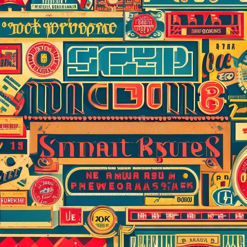 1394 Retro Typography: a Retro and Vintage-inspired Background ...