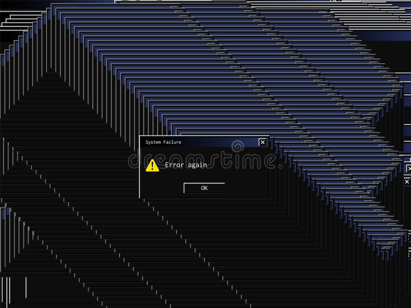 Retro Ui Error Message Window Stock Vector - Illustration of alert ...