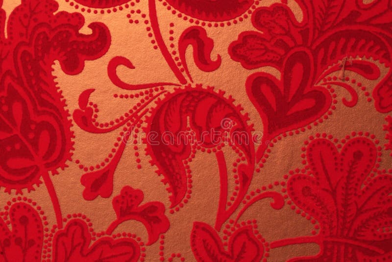 Retro Uitstekend Rood Fluweel Geweven Behang Stock Foto - Image of ...