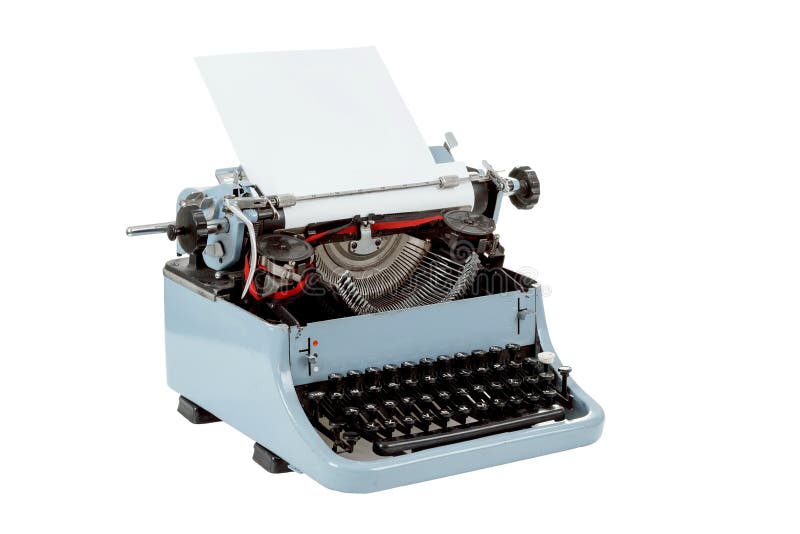 Retro Typewriter Close Up with Entered Paper Stock Photo - Image of ...