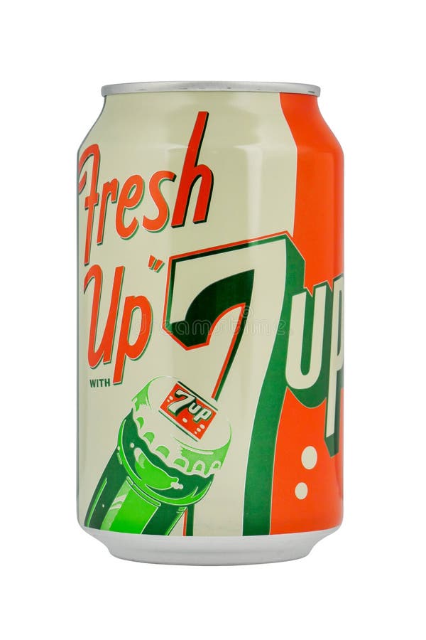 Retro 7UP can. editorial stock photo. Image of design - 81397163