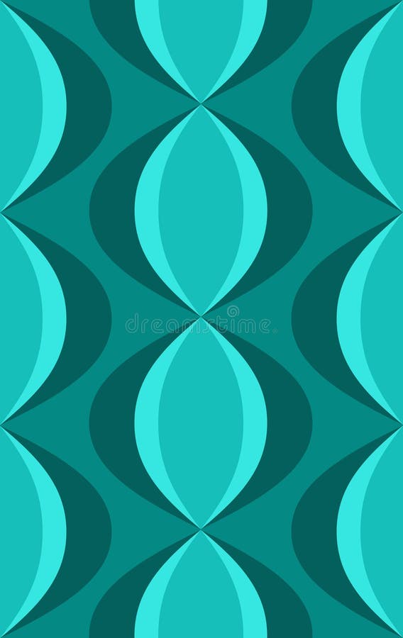 Retro Urban Blue Oval Pattern Stock Illustration - Illustration of ...