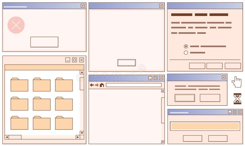 Interface Kit Vintage Computer Program Window Layouts Stock Illustrations – 1 Interface Kit ...