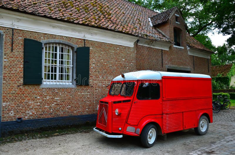 Retro van editorial photography. Image of bricks, retro - 41175247