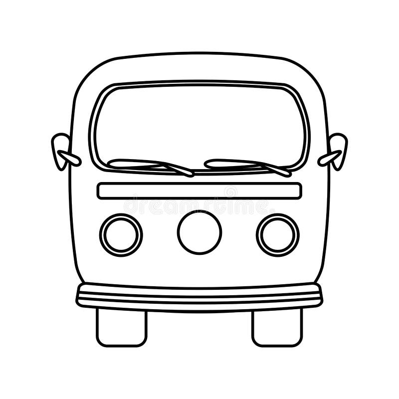 Retro Van Isolated Icon Design Stock Illustration - Illustration of ...