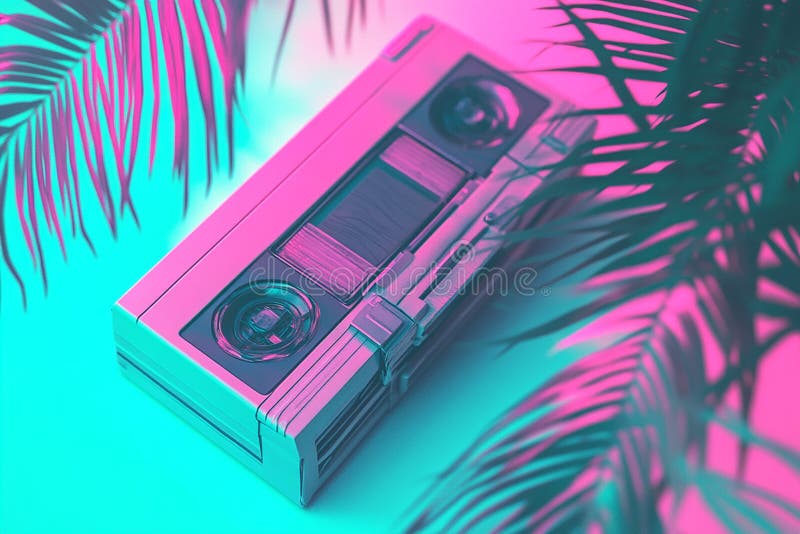 A Retro Vaporwave Aesthetic: Gradient Colors and Futuristic Elements ...