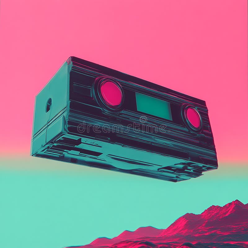 A Retro Vaporwave Aesthetic: Gradient Colors and Futuristic Elements ...