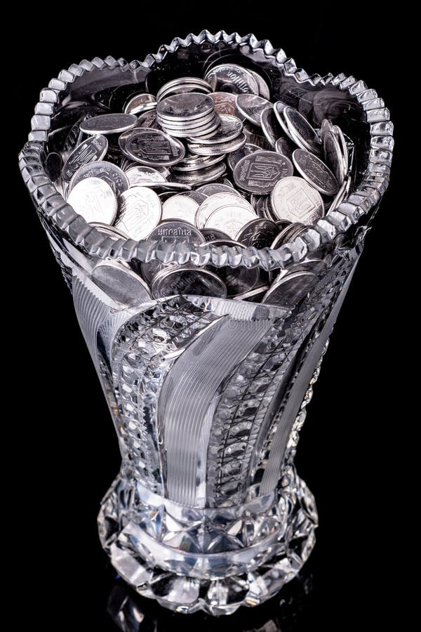 Coins in a vase stock image. Image of change, accounts - 27341439