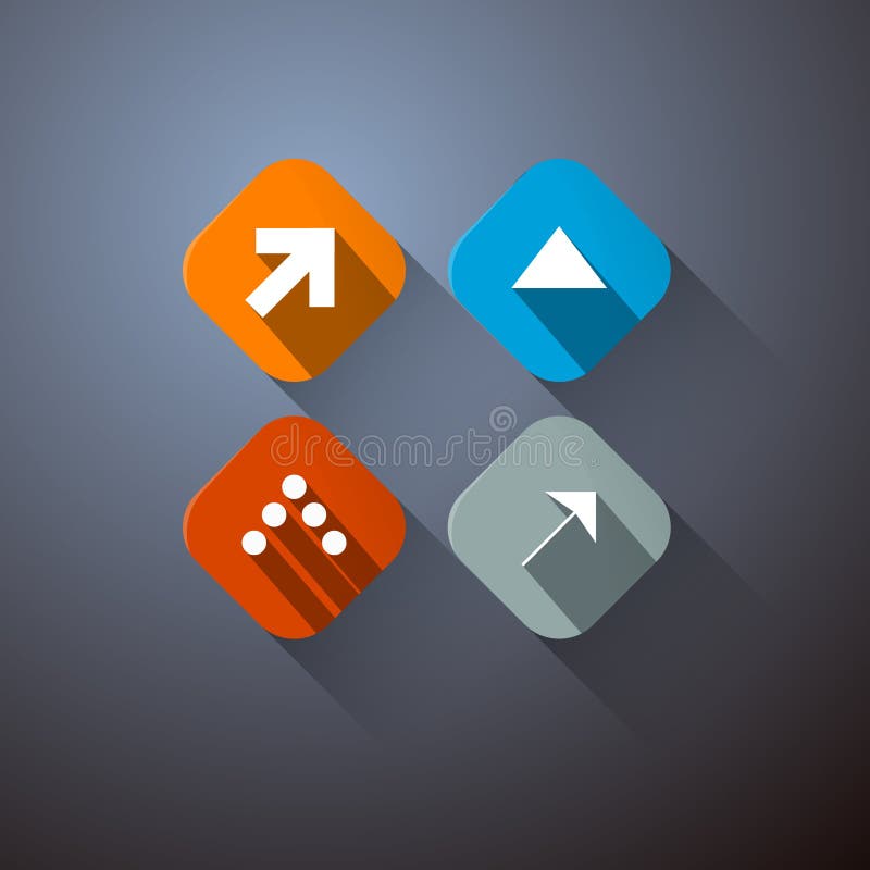 Retro Vector Arrows Set stock vector. Illustration of marker - 36499647