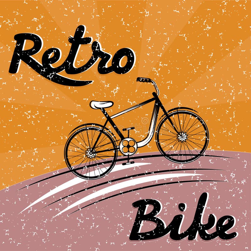 Retro Vector Illustration of Bicycle Stock Vector - Illustration of ...