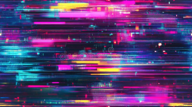 A Retro VHS Style with Scanlines and a Creative Glitch Art Pattern is ...