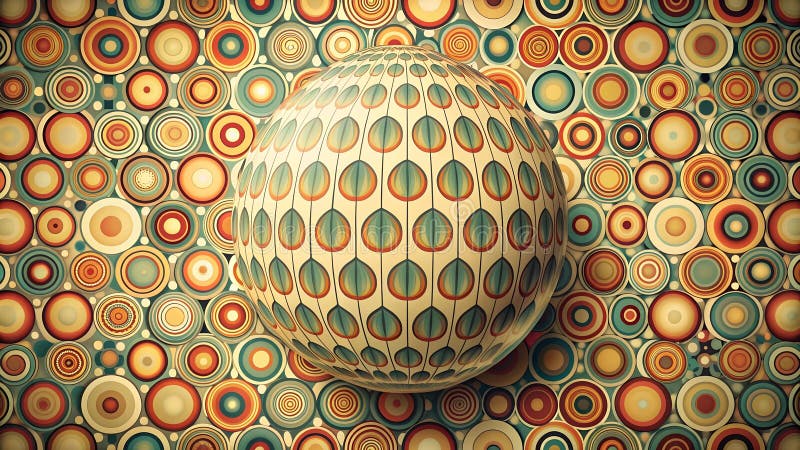 Retro Vibes Sphere Pattern: a Blast from the Past AI Generated Stock ...
