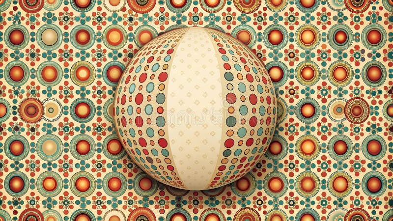 Retro Vibes Sphere Pattern: a Blast from the Past Generative AI Stock ...