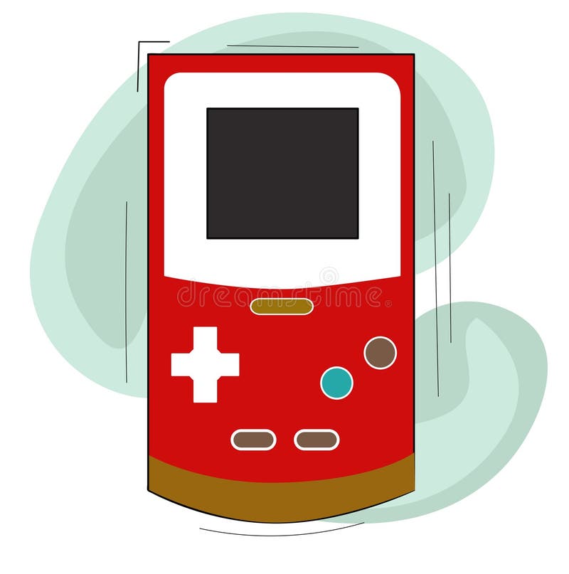 Retro video game console stock vector. Illustration of drawing - 344628705