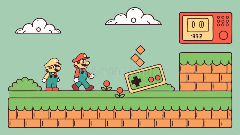 Retro Video Game Console, Vintage Gaming Technology Vector Design ...