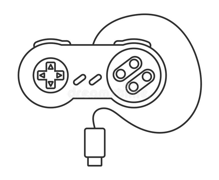 Nintendo Game Controller Line Art Stock Illustrations – 38 Nintendo ...