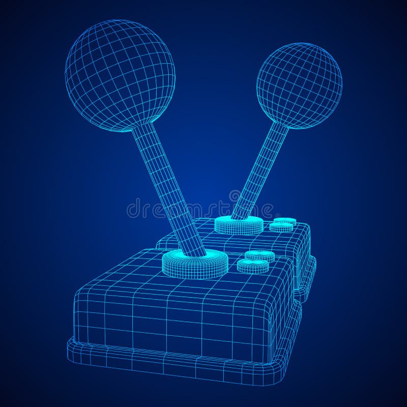 Joystick mesh vector stock vector. Illustration of gamepad - 137063214