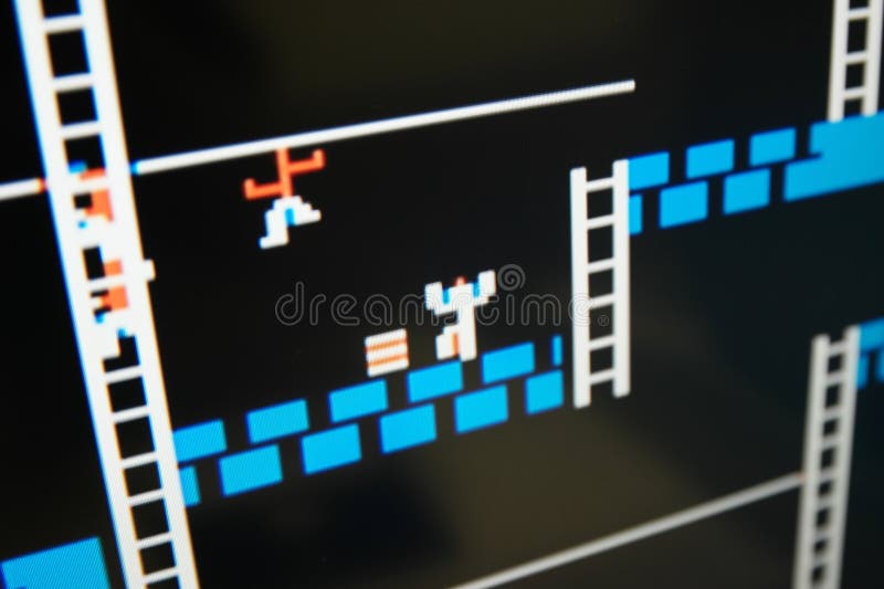 Retro Video Game Screenshot Stock Image - Image of colorful, vintage ...
