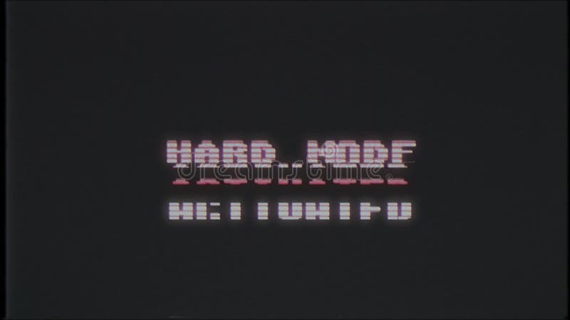 Retro Videogame HARD MODE ACTIVATED Text Computer Old Tv Glitch ...