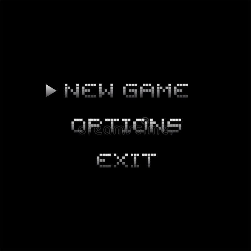 Retro videogame menu stock vector. Illustration of software - 143310475
