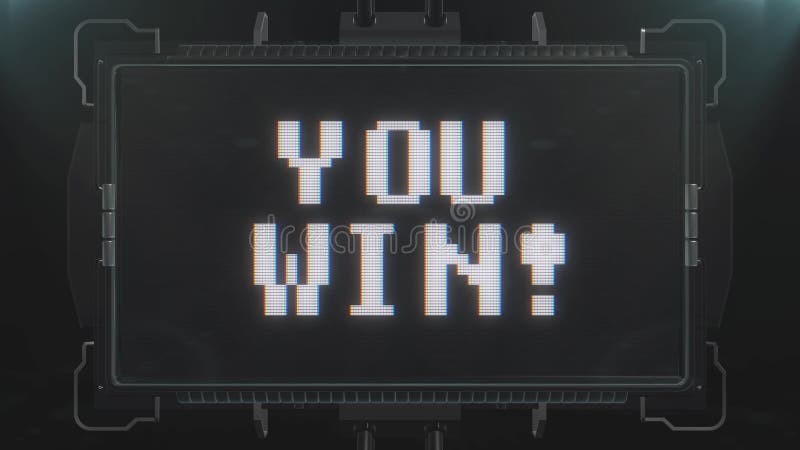 Retro Videogame You Win Text on Futuristic Tv Glitch Interference ... Retro Videogame You Win Text on Futuristic Tv Glitch Interference ...