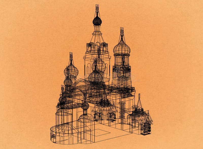 Retro Vintage Architect Blueprint Stock Illustration - Illustration of ...