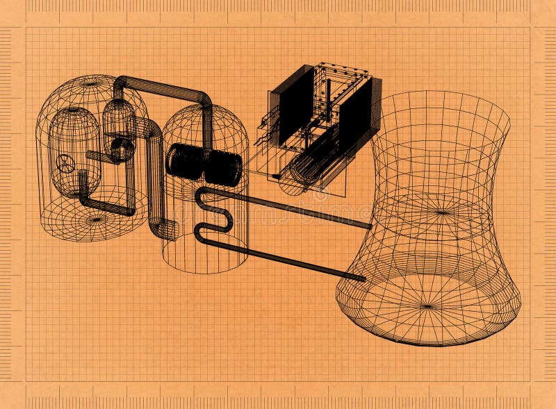 Retro Vintage Architect Blueprint Stock Illustration - Illustration of ...