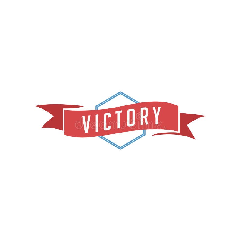 Retro Vintage Badge Label Victory Stock Vector - Illustration of symbol ...
