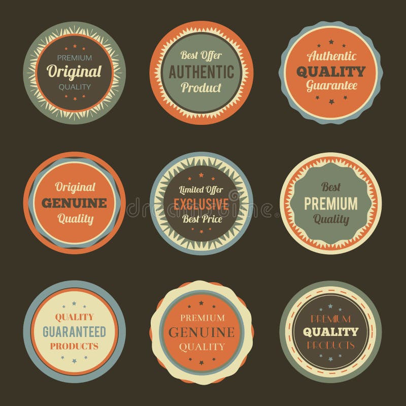 Vintage Labels Template Set. Retro Badges for Your Design. Vector ...