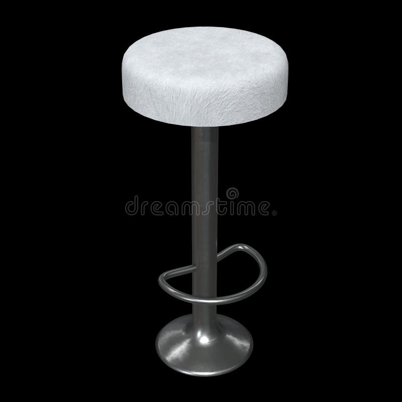 Retro Vintage Bar Stool. High Chair Stock Illustration - Illustration ...