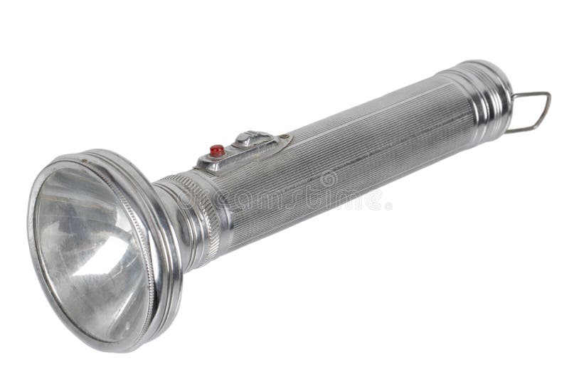 Old vintage flashlight stock image. Image of close, retro - 7397155