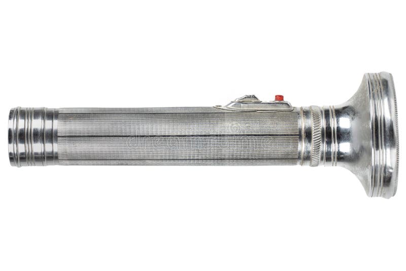 Old vintage flashlight stock image. Image of close, retro - 7397155