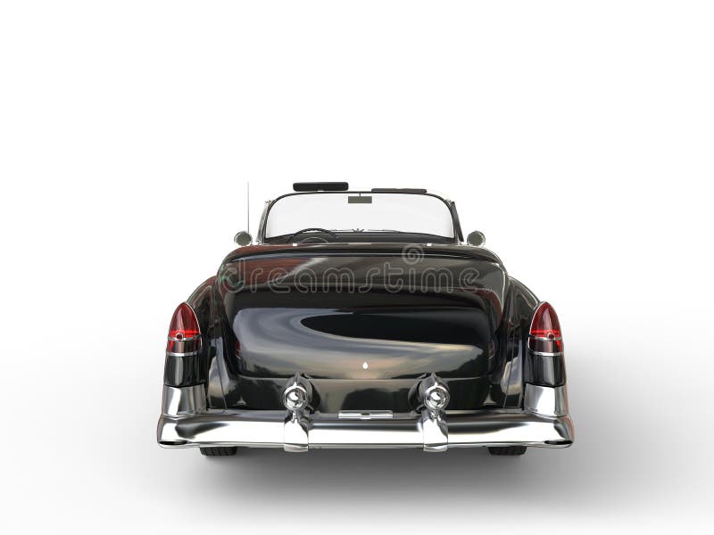 Vintage Black Muscle Car - Side View Stock Illustration - Illustration ...