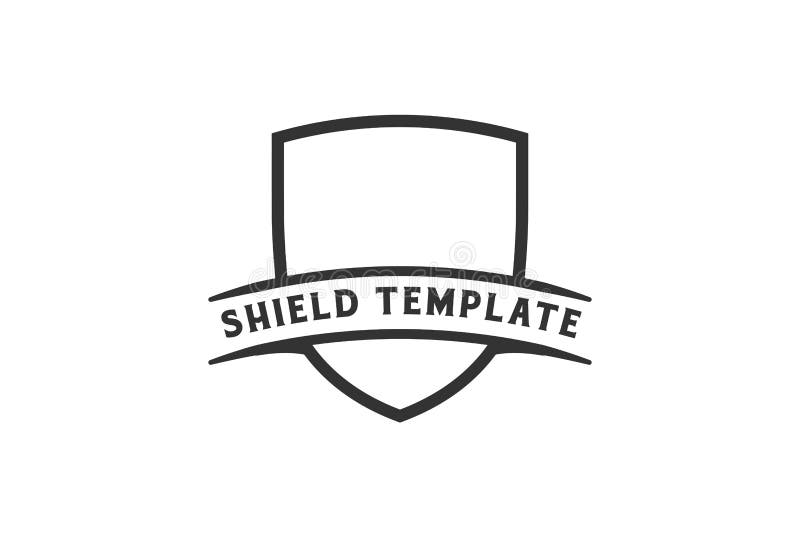 Retro Vintage Blank Shield for Security Guard Protection Logo Design ...