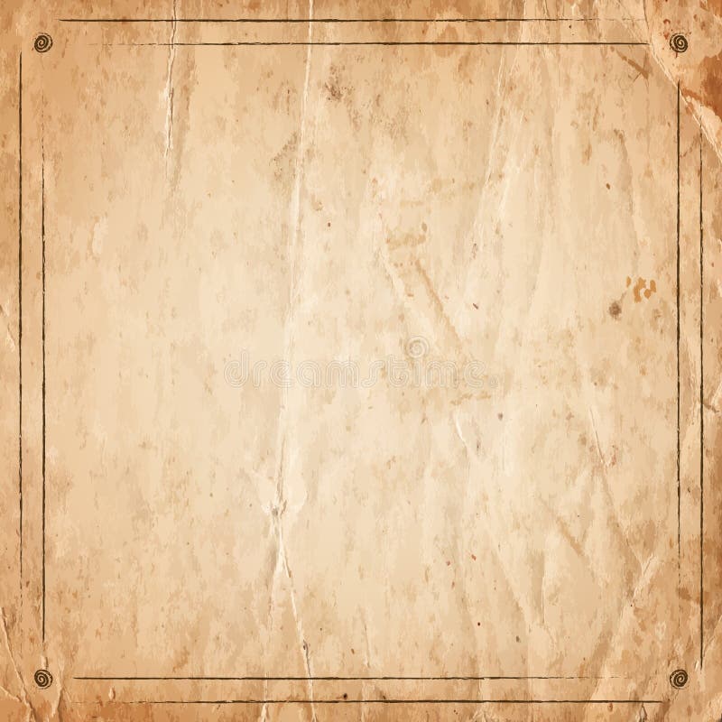 Retro Vintage Border on the Old Paper Background Stock Illustration ...