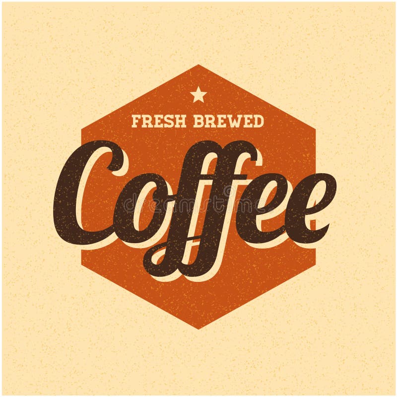 Vintage Coffee Poster Template Stock Vector - Illustration of retro ...