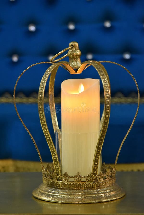 Retro - Vintage Decorative Candlestick on the Table Stock Image - Image ...