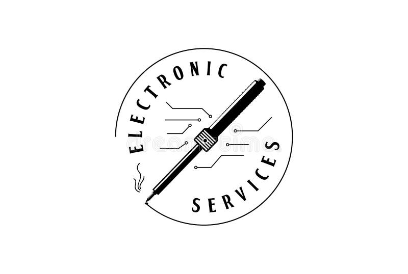 Retro Vintage Electronic Solder for Service Workshop Logo Stock Vector ...