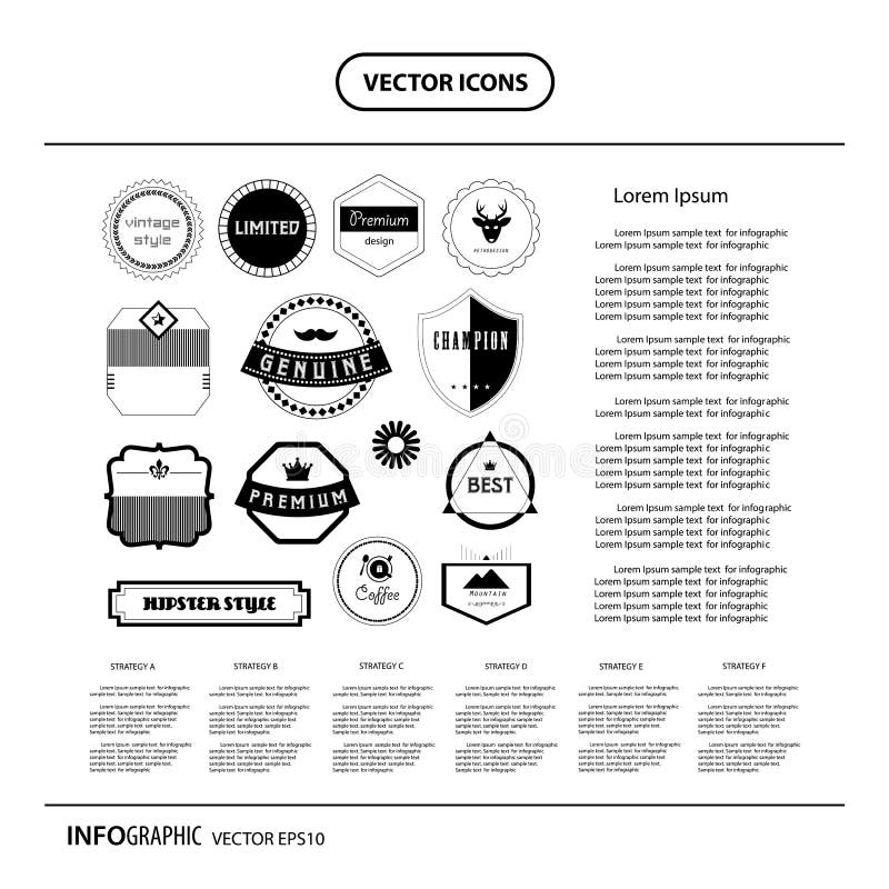 Retro Vintage Frame and Label Stock Vector - Illustration of black ...