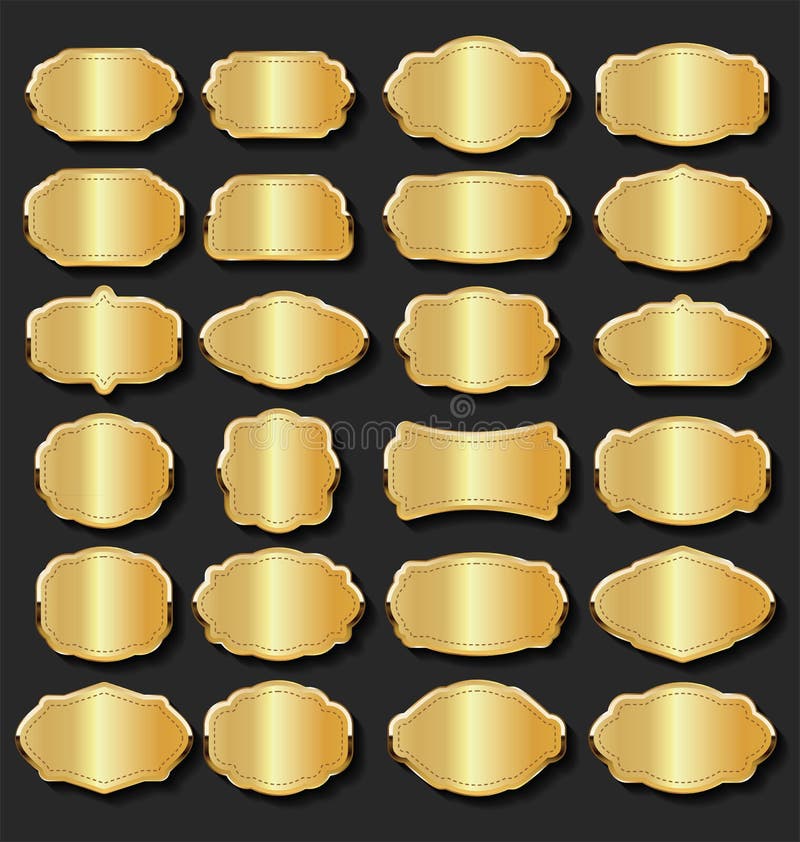 Retro Vintage Frames and Labels Collection Stock Vector - Illustration ...