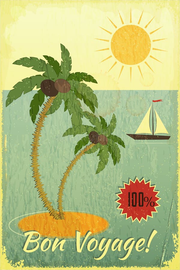Retro Vintage Grunge Summer Vacation Postcard Stock Vector ...