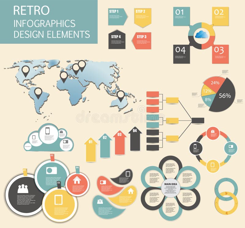 Retro Vintage Infographic Template Business Vector Stock Vector ...