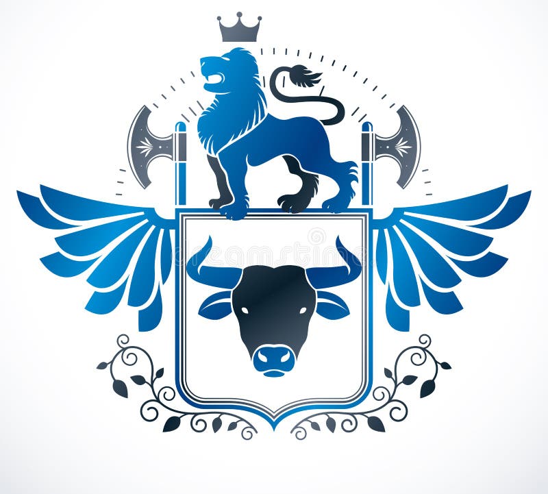 Winged Bull Logo Stock Illustrations – 25 Winged Bull Logo Stock ...